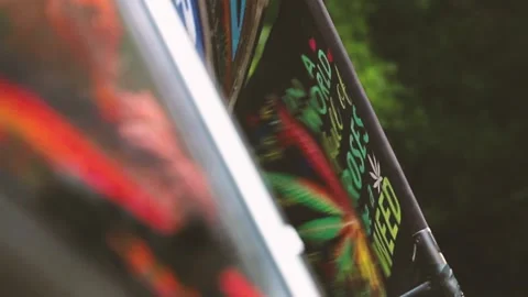 Marijuana Flag - flag hoisted with the w... | Stock Video | Pond5