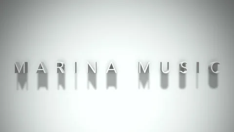 marina music 3D title animation white te... | Stock Video | Pond5