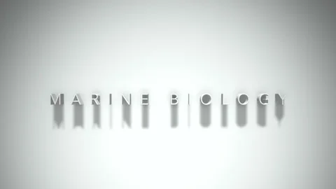 MARINE BIOLOGY 3D title animation with s... | Stock Video | Pond5