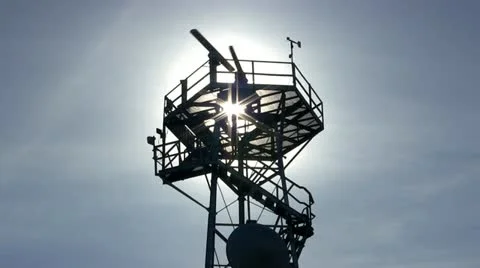 Marine traffic control radar tower; 2 | Stock Video | Pond5