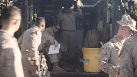 Marines conduct water operations in thei... | Stock Video | Pond5