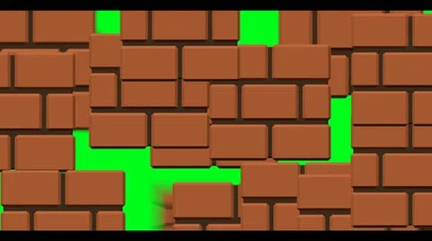 Mario Block Transition Green Screen | Stock Video | Pond5