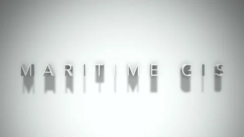 maritime gis 3D title animation white te... | Stock Video | Pond5