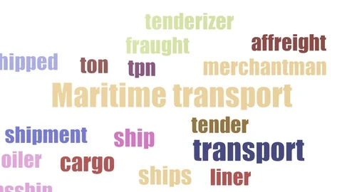 Maritime Transport Animated Simple Word ... | Stock Video | Pond5
