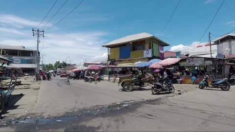 Market in Manado, Sulawesi, camera slide... | Stock Video | Pond5
