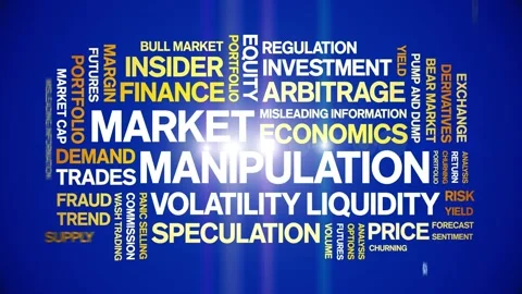 Market Manipulation animated word cloud,... | Stock Video | Pond5