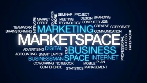 Market space animated word cloud, text d... | Stock Video | Pond5