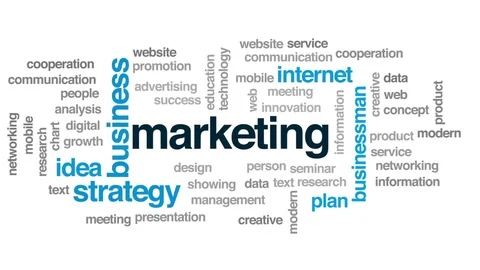 Marketing animated word cloud, text desi... | Stock Video | Pond5