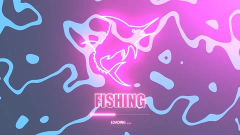 Marlin fishing progress bar loading. Fis... | Stock Video | Pond5
