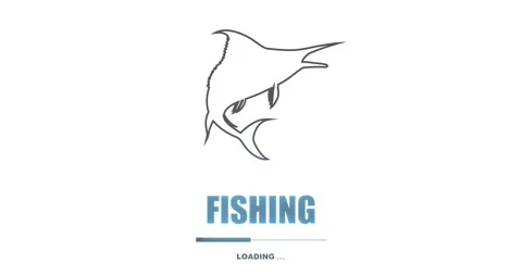 Marlin fishing progress bar loading. Fis... | Stock Video | Pond5