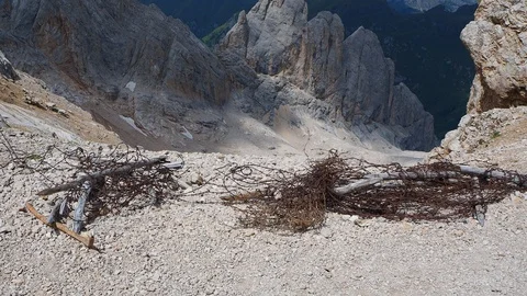 Marmolada, Italy. The trenches of the Fi... | Stock Video | Pond5