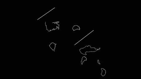 Marquesas Islands map of French Polynesi... | Stock Video | Pond5