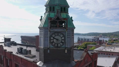 Marquette, Michigan - historic clocktowe... | Stock Video | Pond5