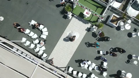 married couple dancing bird's eye view | Stock Video | Pond5