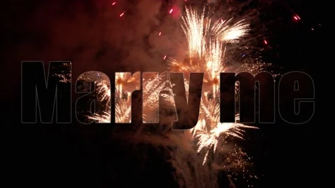 Marry me. Screensaver for video with fir... | Stock Video | Pond5