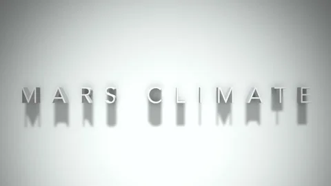 mars climate 3D title animation white te... | Stock Video | Pond5