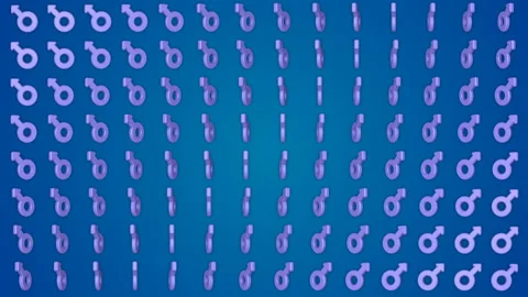 Mars gender male blue background rotatin... | Stock Video | Pond5