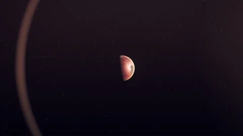 Mars Half Face Lit With Stars Background... | Stock Video | Pond5
