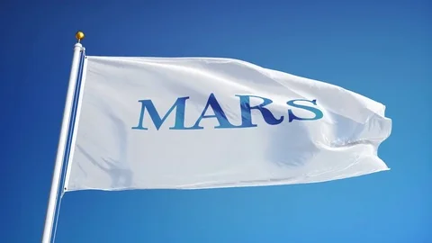 Mars Inc. flag in slow motion, editorial... | Stock Video | Pond5
