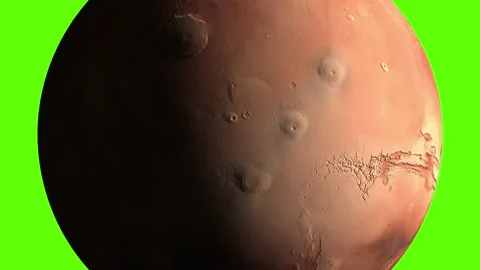 Mars, the red planet on green screen | Stock Video | Pond5