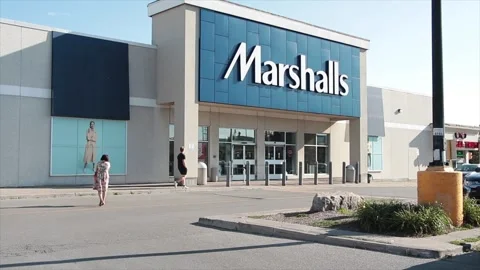 marshalls department store front entranc... | Stock Video | Pond5