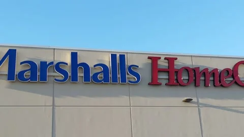 Marshalls Home Goods Signage | Stock Video | Pond5