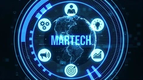Martech marketing technology concept on ... | Stock Video | Pond5
