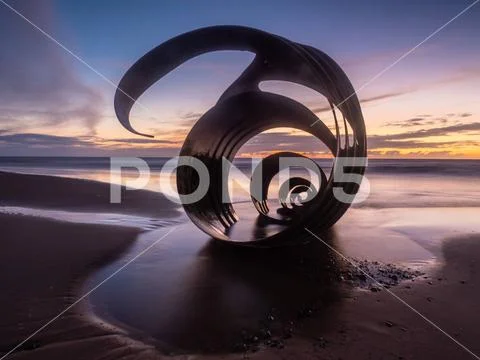 Mary s Shell at Cleveleys Beach Sunset at the beach at Cleveleys on the ...