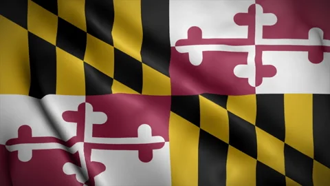 Maryland flag background realistic wavin... | Stock Video | Pond5