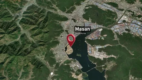 Masan City Map Zoom (South Korea) from S... | Stock Video | Pond5
