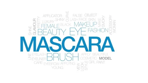 Mascara animated word cloud, text design... | Stock Video | Pond5
