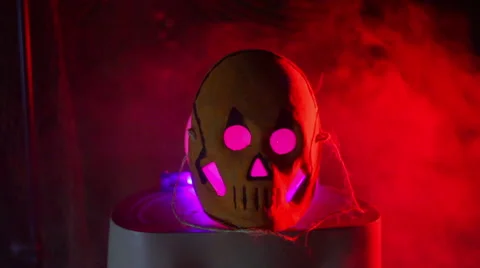 mask creepy halloween weirdo weird | Stock Video | Pond5