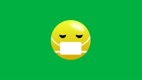 mask green screen emoji | Stock Video | Pond5