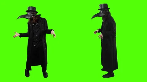 Masked Man Creepy Costume Psycho Full Bo... | Stock Video | Pond5