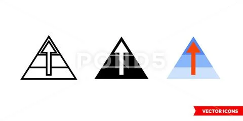 Maslow pyramid icon of 3 types. Isolated vector sign symbol. ~ Clip Art ...