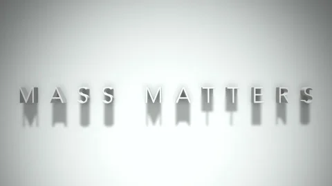 mass matters 3D title animation white te... | Stock Video | Pond5