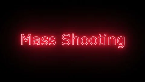 Mass Shooting, Written in Neon Text Effe... | Stock Video | Pond5
