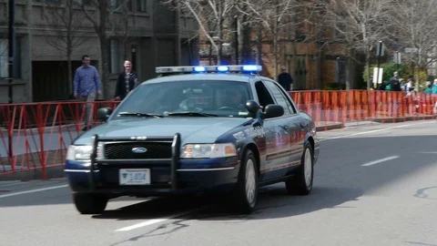 Massachusetts State Police Car Boston Ma... | Stock Video | Pond5
