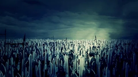 A Massive Army Crowd of Medieval Warrior... | Stock Video | Pond5
