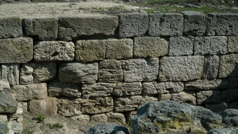 Massive block masonry on ancient Greek r... | Stock Video | Pond5