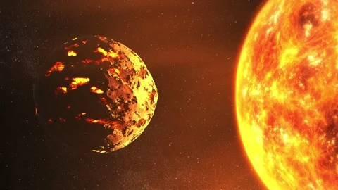 Massive Dying Alien Planet close to red ... | Stock Video | Pond5