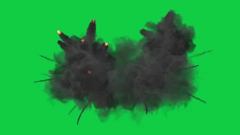 Massive explosion on green screen. Ultra... | Stock Video | Pond5