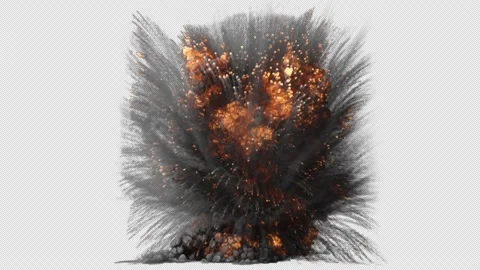 Massive Explosion with trails on transpa... | Stock Video | Pond5