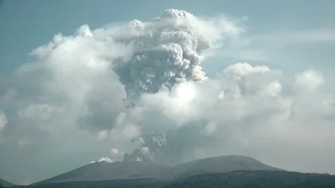 Massive Explosive Volcanic Eruption Send... | Stock Video | Pond5