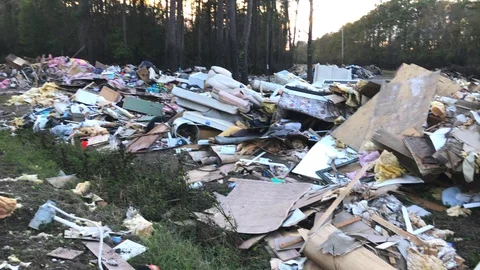 Massive garbage heap after devastating d... | Stock Video | Pond5