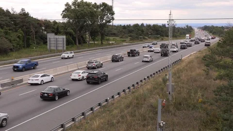 Massive highway traffic jam and gridlock... | Stock Video | Pond5