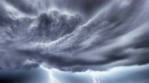 Massive hurricane storm in the ocean loo... | Stock Video | Pond5