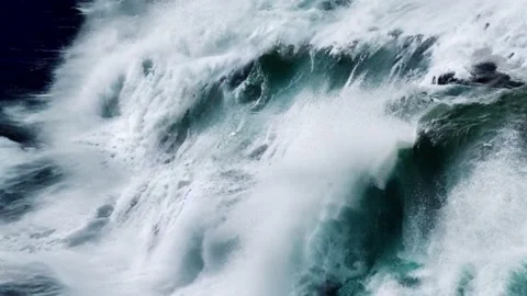 Massive hurricane storm in the ocean loo... | Stock Video | Pond5