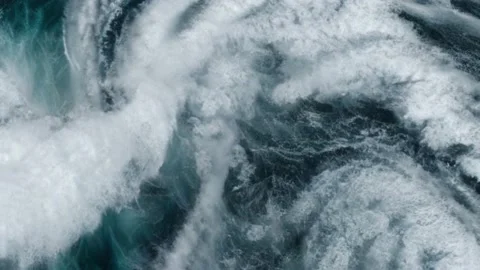 Massive hurricane storm in the ocean loo... | Stock Video | Pond5