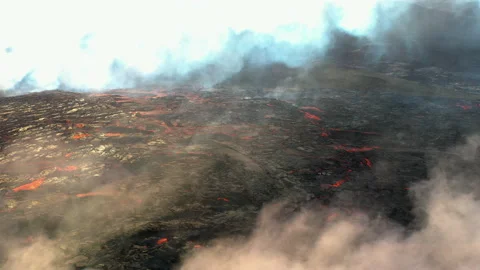 Massive Magma And Bursting Lava During T... | Stock Video | Pond5